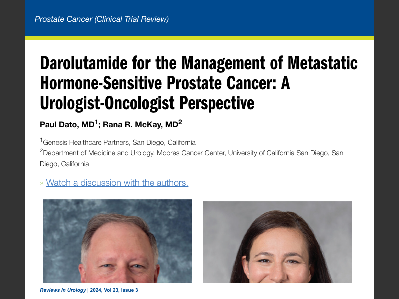 Reviews in Urology Volume 23, Issue 3 2024Darolutamide for the ...