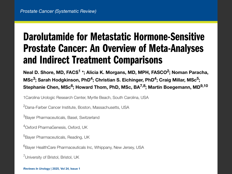 Reviews in Urology Volume 24, Issue 1 2025Prostate Cancer (Systematic ...
