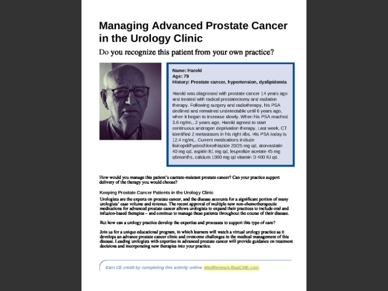 Reviews in Urology Volume 19, No. 2 2017Managing Advanced Prostate ...