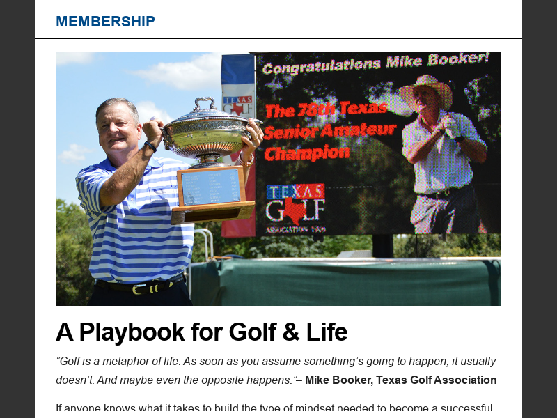 April 2023A Playbook for Golf & Life