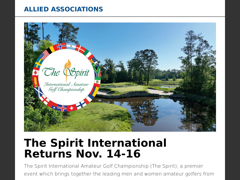 August 2024The Spirit International Returns Nov. 14-16