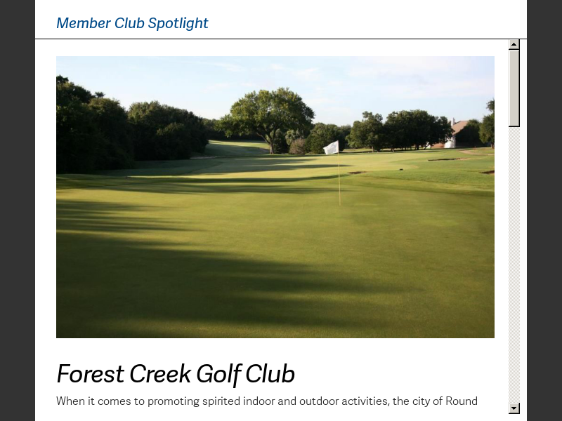 Lone Star Golf February 2020Member Club Spotlight: Forest Creek GC