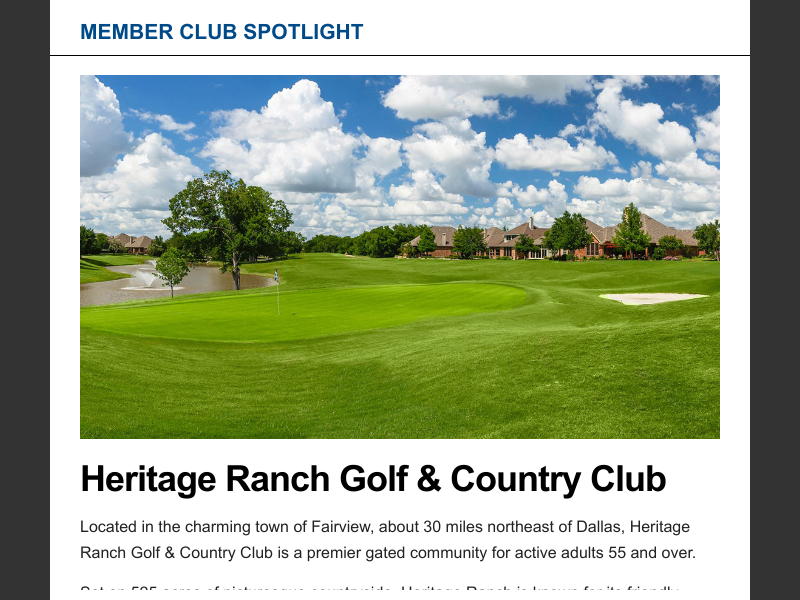 February 2025Member Club Spotlight: Heritage Ranch Golf & Country Club