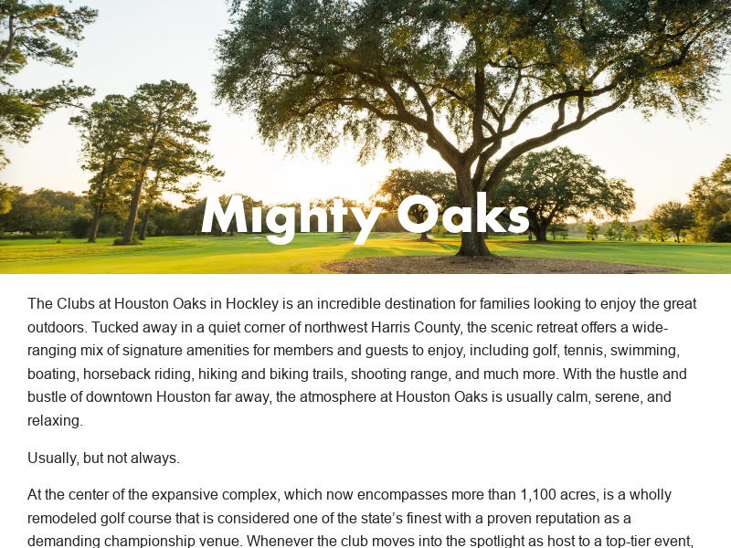 June 2023Mighty Oaks: 114th Texas Amateur Preview