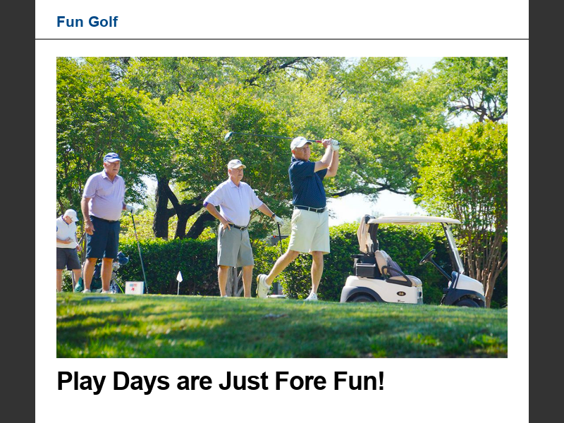 Lone Star Golf August 2020Fun Golf Preview