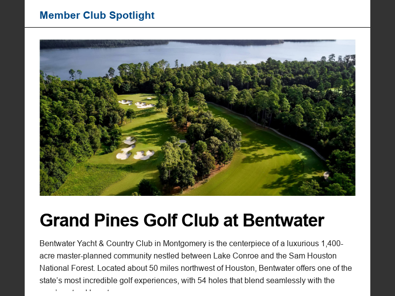 October 2022Member Club Spotlight: Grand Pines Golf Club