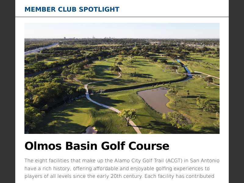 October 2024Member Club Spotlight: Olmos Basin Golf Course