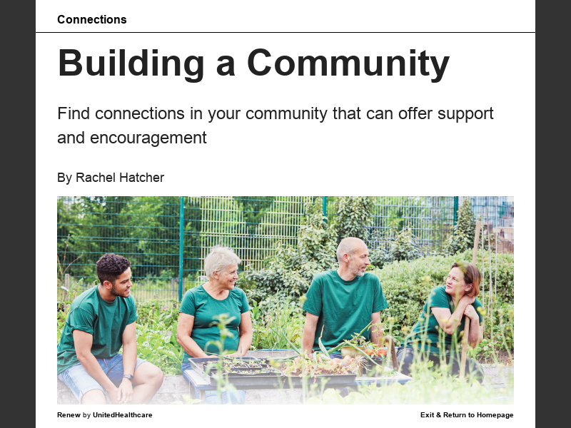 Renew - Issue 31Building a Community