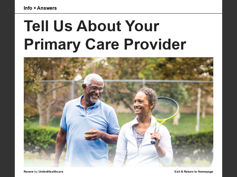 Renew - Issue 31Tell Us About Your Primary Care Provider