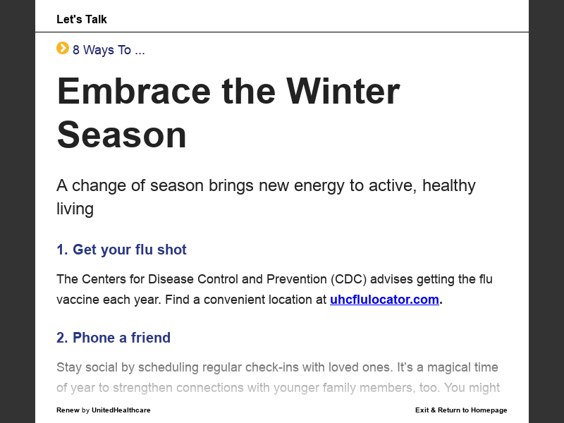Renew - Issue 328 Ways to Embrace the Winter Season