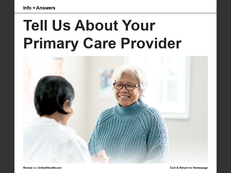 Renew - Issue 32Tell Us About Your Primary Care Provider