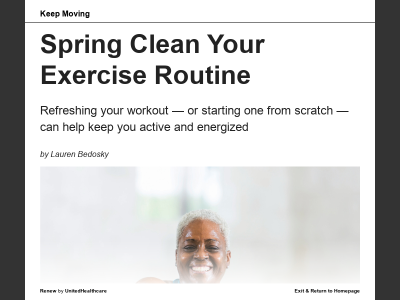 Renew - Spring/Summer 2021Spring Clean Your Exercise Routine
