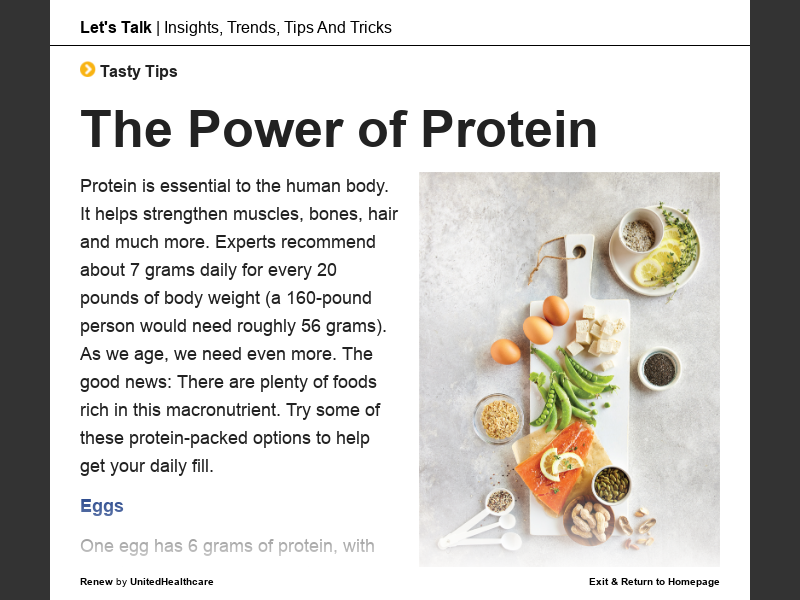 Renew - Fall 2021The Power of Protein