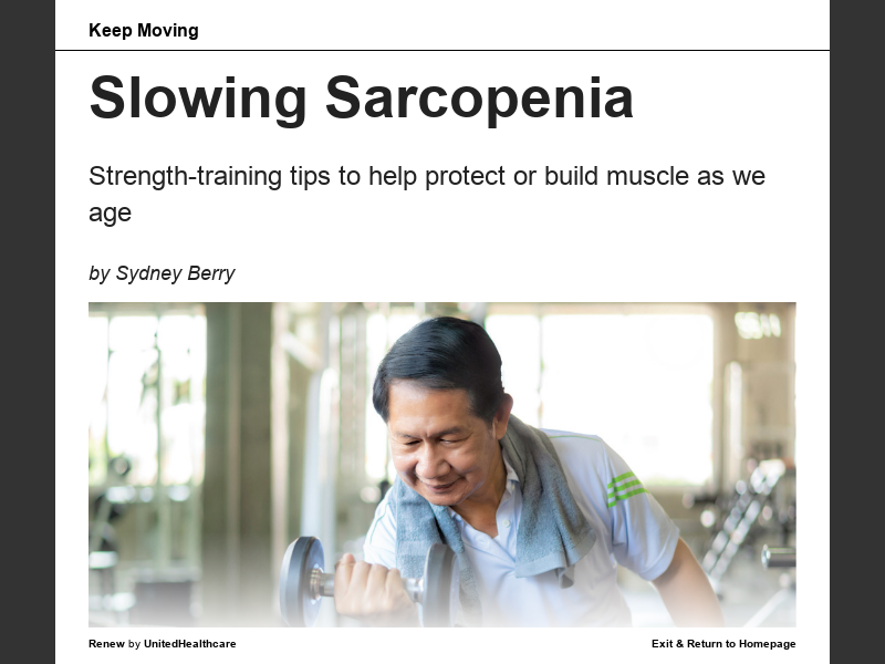 Renew - Winter 2022Slowing Sarcopenia