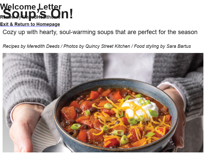 Renew - Winter 2022Soup's On!