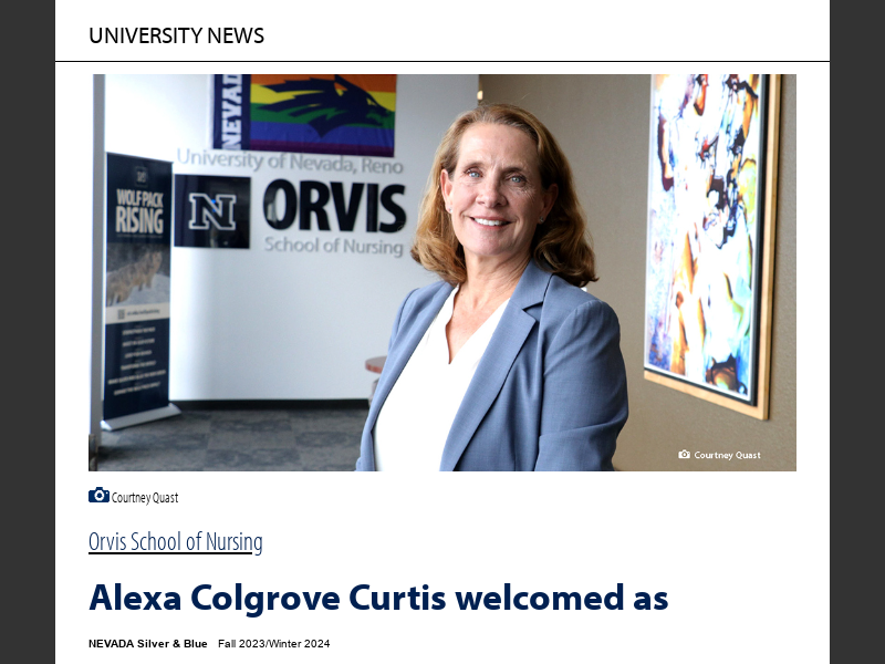 Silver & Blue - Fall 2023/Winter 2024Orvis School of Nursing