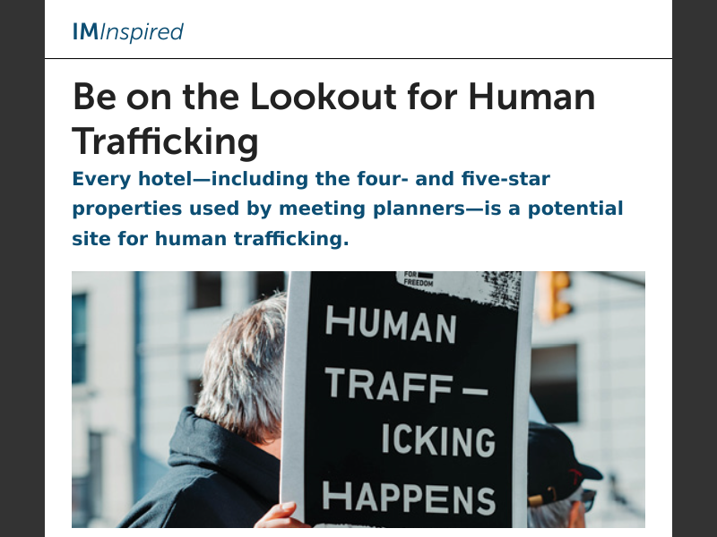 Sep-Oct 2023IM Inspired – Be on the Lookout for Human Trafficking